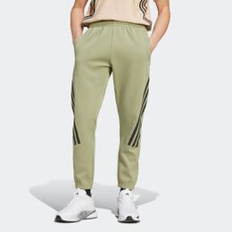 Sporthose adidas Sportswear "M FI 3S PT" Gr. XXL, N-Gr, grün (tent grün), Herren, Obermaterial: 64% Baumwolle, 36% Polyester, gestreift, Hosen