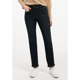 5-Pocket-Jeans Recover Pants "DARLIN" Gr. 36, Normalgrößen, blau (denim blau, khaki) Damen Jeans mit ausgefallener Nahtführung