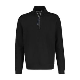 Sweatshirt Lerros "Lerros Unifarbener Sweattroyer für Herren" Gr. L, schwarz (black) Herren Sweatshirts