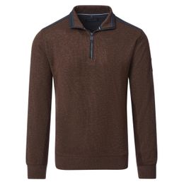 Sweatshirt Casamoda "Casamoda Sweatshirt uni", Herren, Gr. L, braun, 70% Baumwolle, 30% Polyester, Sweatshirts