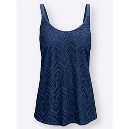 Tankini-Top feel good Gr. 40, Cup B, blau (dunkelblau) Damen Bikini-Oberteile