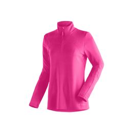 Funktionsshirt Maier Sports "Bianka", Damen, Gr. 44, pink (magenta), 100% Polyester, Shirts, funktionaler Damen Midlayer für Outdoor Touren und Ausflüge