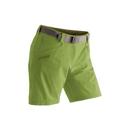 Funktionsshorts Maier Sports "Lulaka Shorts" Gr. 40, Normalgrößen, grün (grasgrün) Damen Hosen Shorts, kurze Wanderhose, Outdoorhose mit 4 Taschen, Regular Fit