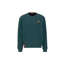 Sweater Alpha Industries "Alpha Industries Men - Sweatshirts Basic Small Logo" Gr. L, grün (force green) Herren Sweatshirts