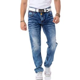 Cipo & Baxx Regular-fit-Jeans CIPO & BAXX Gr. 36, Länge 32, blau (mid blue used) Herren Jeans