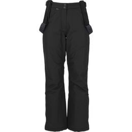 Skihose WHISTLER "Drizzle" Gr. 116, EURO-Größen, schwarz Kinder Hosen mit Hosenträgern und wasserfester Eigenschaft