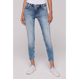 Regular-fit-Jeans SOCCX Gr. 26, Normalgrößen, blau (smooth blue) Damen Jeans mit verkürztem Bein