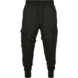 Stoffhose Urban Classics "Urban Classics Herren Tactical Trouser" Gr. L, US-Größen, schwarz (black) Herren Hosen