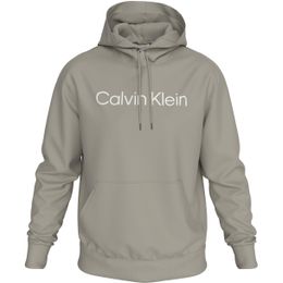 Kapuzensweatshirt Calvin Klein "HERO LOGO COMFORT HOODIE" Gr. L, grau (london fog) Herren Sweatshirts mit Logoschriftzug