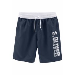 Badeshorts s.Oliver Gr. M (50), Lang, blau (marine (langgröße)) Herren Badehosen