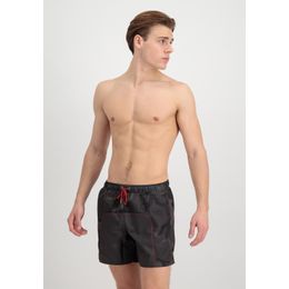 Shorts Alpha Industries "Alpha Industries Men - Camo Swim Short" Gr. L, Normalgrößen, schwarz (black camo) Herren Hosen