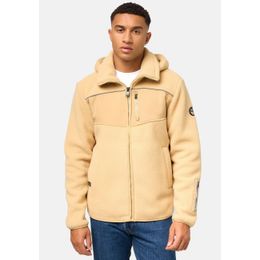 Fleecejacke STONE HARBOUR "Illian", Herren, Gr. XXL (56), beige (sand), Fleece, Obermaterial 1: 100% Polyester, Obermaterial 2: 100% Nylon, casual, lässig geschnitten hüftbedeckend, hoch geschlossener Ausschnitt, Langarm eng Umschlagsaum, Jacken, Sportliche Herren Fleece-Outdoorjacke mit Kapuze