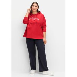 Stretch-Hose sheego "Große Größen" Gr. 42, Normalgrößen, blau (tiefblau) Damen Hosen im Curvy-Schnitt ELLA