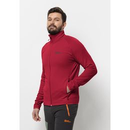 Fleecejacke Jack Wolfskin "BAISELBERG FZ M" Gr. L (52), rot (red, glow) Herren Jacken