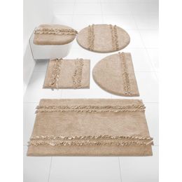 Badematte HEINE HOME Badematten Gr. rechteckig (60 cm x 100 cm), 1 St., beige (natur)