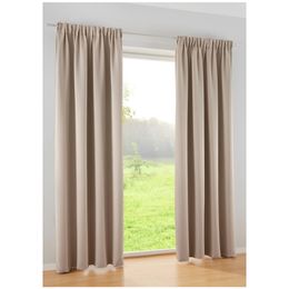 Vorhang HEINE HOME Gardinen Gr. 225 cm, Multifunktionsband, Multifunktionsband, 135 cm, beige (natur)