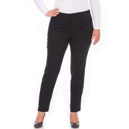 Stoffhose KjBRAND "Susie XS Ankle Bengaline" Gr. 42, N-Gr, schwarz, Damen, Web, Obermaterial: 80% Viskose, 17% Polyamid, 3% Elasthan, unifarben, Hosen, mit Schlupfbund