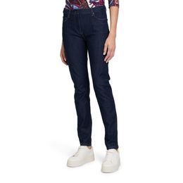 Ankle-Jeans Betty Barclay "Betty Barclay Perfect Body-Jeans mit Steppungen" Gr. 34, Normalgrößen, blau (dunkelblau) Damen Jeans