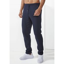 Sweathose Bruno Banani, Herren, Gr. S (44/46), N-Gr, blau (navy), Piquu00e9, Obermaterial: 65% Polyester, 35% Baumwolle, Basic, Hosen, aus schöner Strukturware