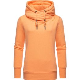 Hoodie Ragwear "Gripy Bold" Gr. 4XL (48), orange (papaya) Damen Sweatshirts kuscheliges Longsleeve Sweatshirt