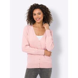 Strickjacke Heine Gr. 40, rosa (hellrosé) Damen Strickjacken