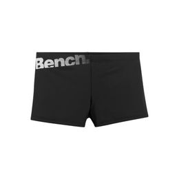 Boxer-Badehose Bench. Gr. 4, N-Gr, schwarz Herren Badehosen mit Bench-Schriftzug