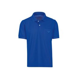 Poloshirt TRIGEMA "TRIGEMA Polohemd mit Brusttasche" Gr. L, blau (royal) Herren Shirts