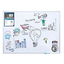 Franken Whiteboard Wandmontiert Magnetisch Emaille Einseitig 180 (B) x 90 (H) cm