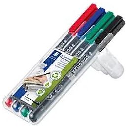 Staedtler Lumocolor 313 Folienstift Extra Fein Rundspitze Farbig sortiert 4 Stück