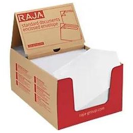 RAJA Selbstklebend Dokumententaschen DIN C5 PE (Polyethylen), Silikonpapier 22,5 (B) x 16,5 (H) cm Transparent 250 Stück