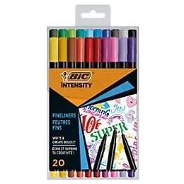 BIC Intensity Fineliner CEL1011728 0,8 mm Farbig Sortiert 20 Stück