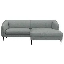 Ecksofa FLEXLUX "Belle Designsofa, bequem durch Kaltschaum im Sitz, L-Form" Sofas Gr. B/H/T: 218cm x 74cm x 149cm, Bouclé, Chaiselongue rechts, blau (sky blau) Skandinavisches Design, In hochwertiger Verarbeitung, BT 218149 cm