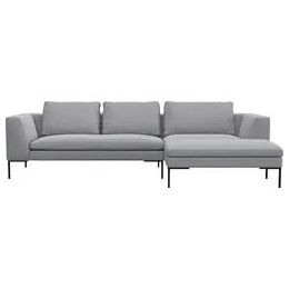 Ecksofa FLEXLUX "Loano" Sofas Gr. B/H/T: 298cm x 86cm x 169cm, Chenille, Chaiselongue rechts, grau (sophisto grau) modernes Sofa, frei im Raum stellbar, lose Kissen, Kaltschaum Sitz