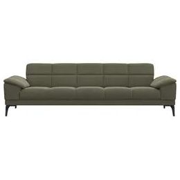 3,5-Sitzer FLEXLUX "Viale, Megasofa, superbequemer Sitzkomfort durch Kaltschaum im Sitz" Sofas Gr. B/H/T: 246cm x 99cm x 74cm, Struktur, grün (moos green) aufwendige Detailverarbeitung, aktuelle Formensprache und Optik