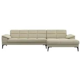 Ecksofa FLEXLUX "Viale L-Form, mit attraktiver Rückensteppung" Sofas Gr. B/H/T: 297cm x 160,5cm x 74cm, Chenille, Chaiselongue rechts, beige (sandy beige) Sitzaufbau mit hochwertigem Kaltschaum für mehr Sitzkomfort