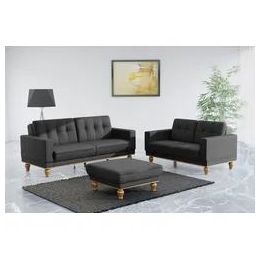 Sit & More 3-Sitzer SIT & MORE "Orient 5 V" Sofas Gr. B/H/T: 215cm x 90cm x 97cm, Samtoptik, mit Bettfunktion-mit Bettkasten, schwarz mit Strass-Stein, wahlweise Bettfunktion und Bettkasten