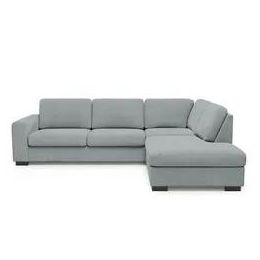 Ecksofa Home Affaire "Laffrey, L-Form" Sofas Gr. B/H/T: 275 cm x 82 cm x 220 cm, Struktur, Ottomane rechts, grau (light grey) große Vielfalt an Kombinationen, auch in Lederoptik erhältlich