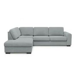 Ecksofa Home Affaire "Laffrey, L-Form" Sofas Gr. B/H/T: 275 cm x 82 cm x 220 cm, Struktur, Ottomane links, grau (light grey) große Vielfalt an Kombinationen, auch in Lederoptik erhältlich