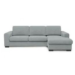 Ecksofa Home Affaire "Laffrey, L-Form" Sofas Gr. B/H/T: 266 cm x 82 cm x 159 cm, Struktur, Recamiere rechts, grau (light grey) große Vielfalt an Kombinationen, auch in Lederoptik erhältlich