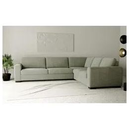 Ecksofa Home Affaire "Laffrey, L-Form" Sofas Gr. B/H/T: 301 cm x 82 cm x 250 cm, Struktur, langer Schenkel links, beige große Vielfalt an Kombinationen, auch in Lederoptik erhältlich