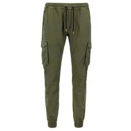 Jogginghose Alpha Industries "Alpha Industries Men - Jogger Cotton Twill Jogger" Gr. S, Normalgrößen, grün (dark olive) Herren Hosen