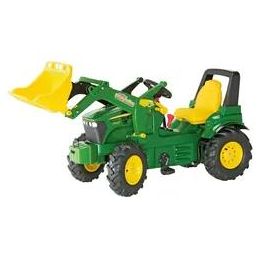 Tretfahrzeug Rolly Toys "John Deere 7930" Tretfahrzeuge grün Kinder Kindertraktor mit Lader und Luftbereifung