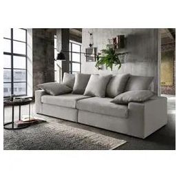 Big-Sofa Inosign "Sassari" Sofas Gr. B/H/T: 250cm x 76cm x 103cm, Microfaser, Big-Sofa 2-Sitzer-2-Sitzer, grau (hellgrau)