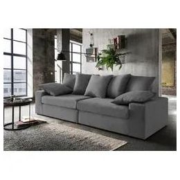 Big-Sofa Inosign "Sassari" Sofas Gr. B/H/T: 250cm x 76cm x 103cm, Microfaser, Big-Sofa 2-Sitzer-2-Sitzer, grau (anthrazit)