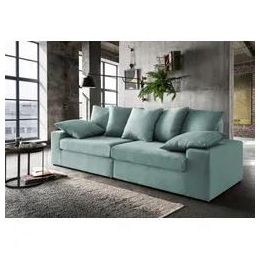 Big-Sofa Inosign "Sassari" Sofas Gr. B/H/T: 250cm x 76cm x 103cm, Microfaser, Big-Sofa 2-Sitzer-2-Sitzer, grün (mint)