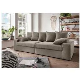 Big-Sofa Inosign "Sassari" Sofas Gr. B/H/T: 250cm x 76cm x 103cm, Cord, Big-Sofa 2-Sitzer-2-Sitzer, grau (grau-braun)