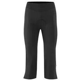 Fahrradhose Gonso "Essential Tight 3/4 Flared W" Gr. 44, Normalgrößen, schwarz Damen Hosen Radhose mit Sitzpolster, Radlerhose