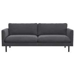 3,5-Sitzer FLEXLUX "Bolzano, Megasofa, aktuelles Design" Sofas Gr. B/H/T: 207cm x 61cm x 90cm, Chenille, grau (dervit grau) sehr bequem durch Kaltschaum, im Sitz, lose Sitz -& Rückenkissen