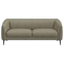 2,5-Sitzer FLEXLUX "Belle Designsofa, Couch, bequem durch Kaltschaum im Sitz" Sofas Gr. B/H/T: 188cm x 74cm x 89cm, Bouclé, grün (fall green) Skandinavisches Design, In hochwertiger Verarbeitung