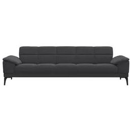 3,5-Sitzer FLEXLUX "Viale, Megasofa, superbequemer Sitzkomfort durch Kaltschaum im Sitz" Sofas Gr. B/H/T: 246cm x 99cm x 74cm, Lederoptik, grau (shark grey) aufwendige Detailverarbeitung, aktuelle Formensprache und Optik